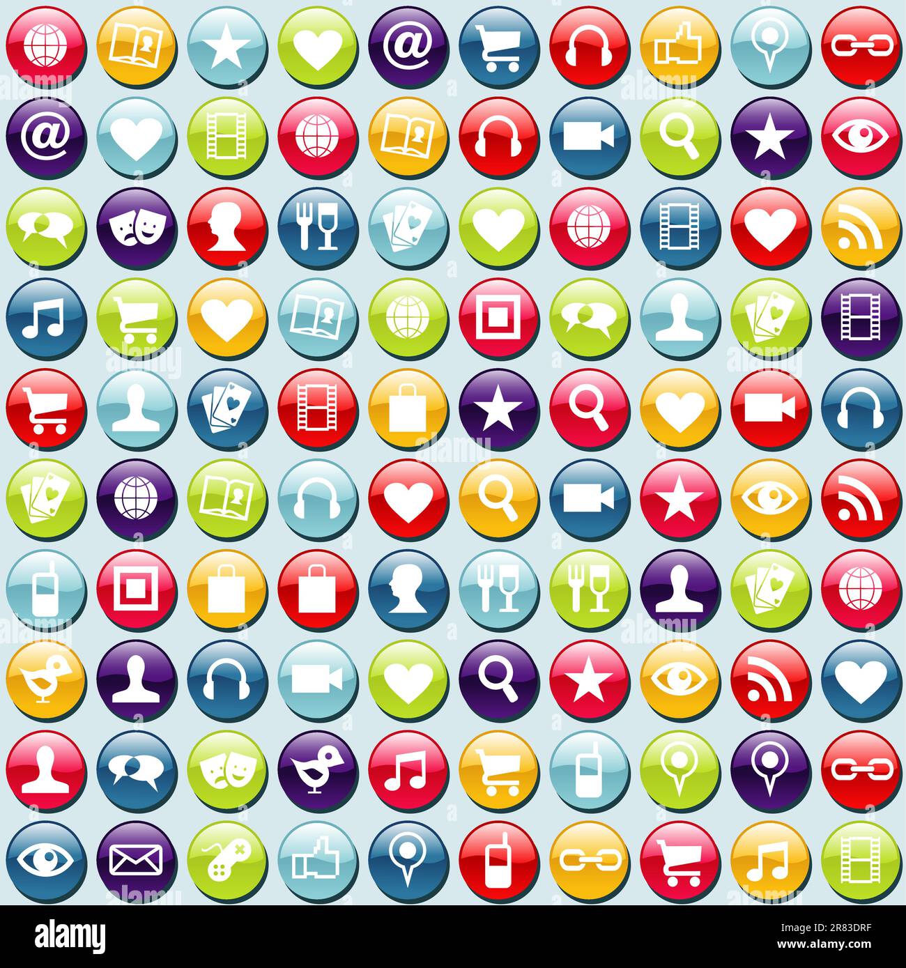 Smartphone app icon set seamless background. Vector file layered for ...