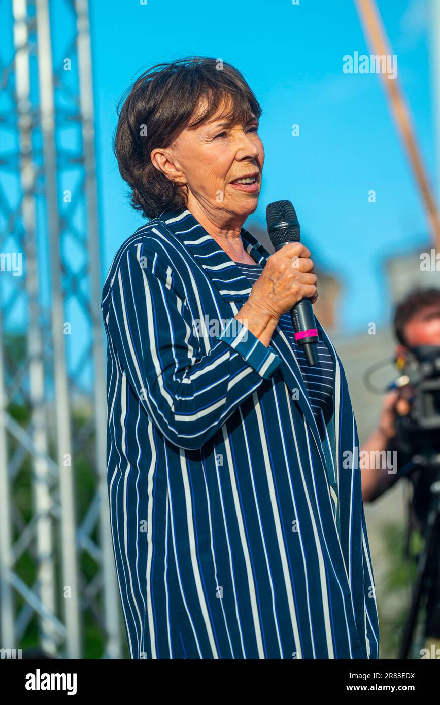 9 June 2023, Belgrade, Serbia, The actress Seka Sabljic addressed the ...