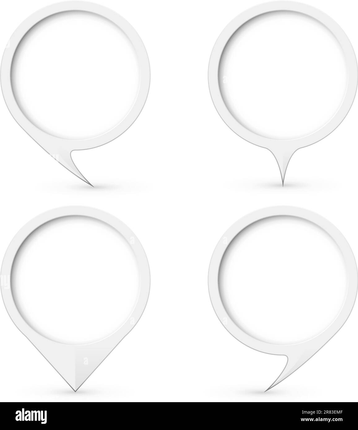 White map text marker. Illustration for design on white background ...