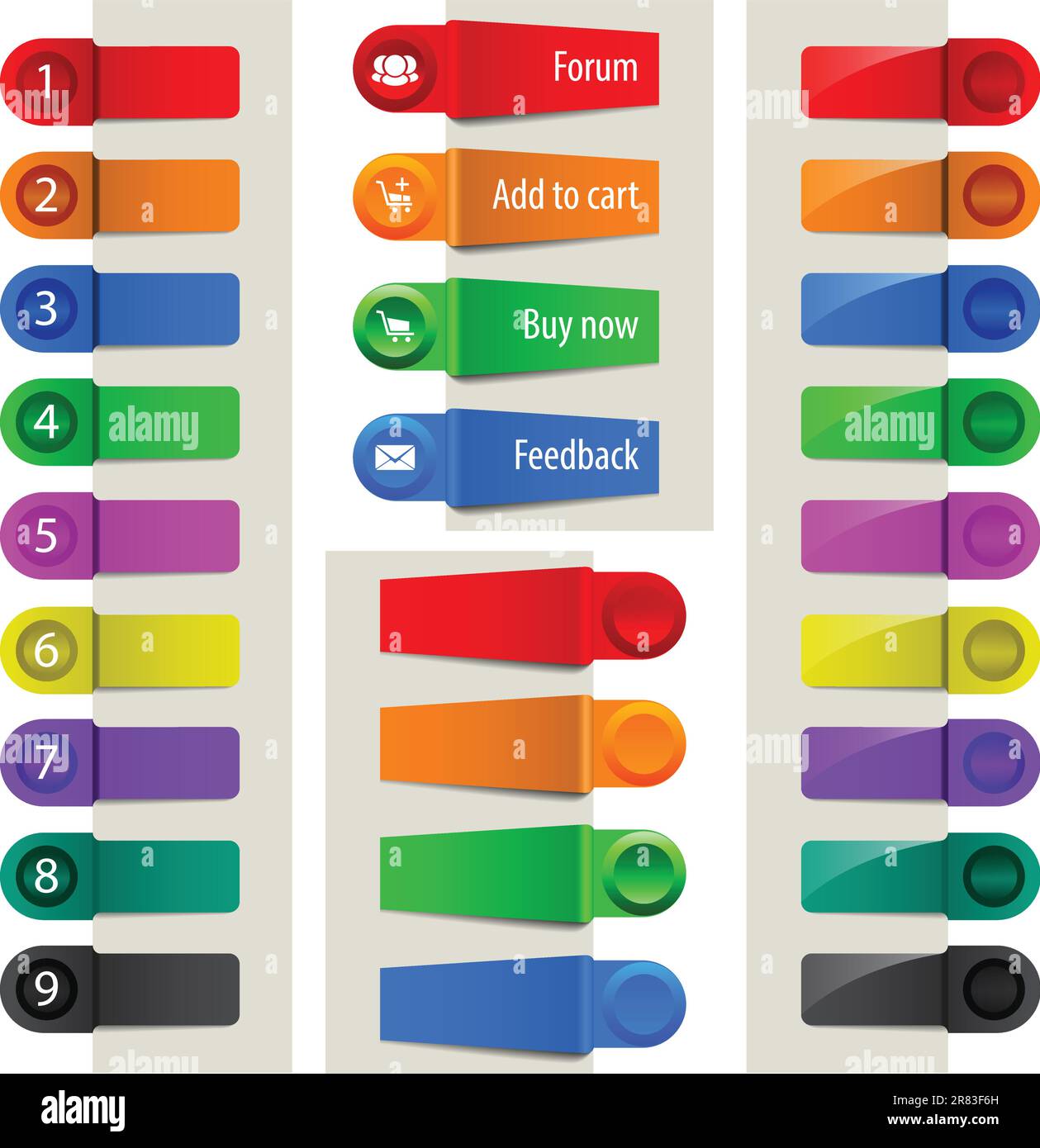 Colorful and stylish web elements. Vector illustration Stock Vector ...