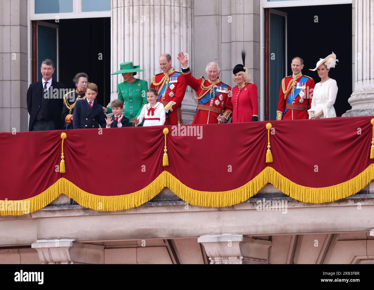 The Royal Family (from left), Vice-Admiral Timothy Laurence, Princess ...