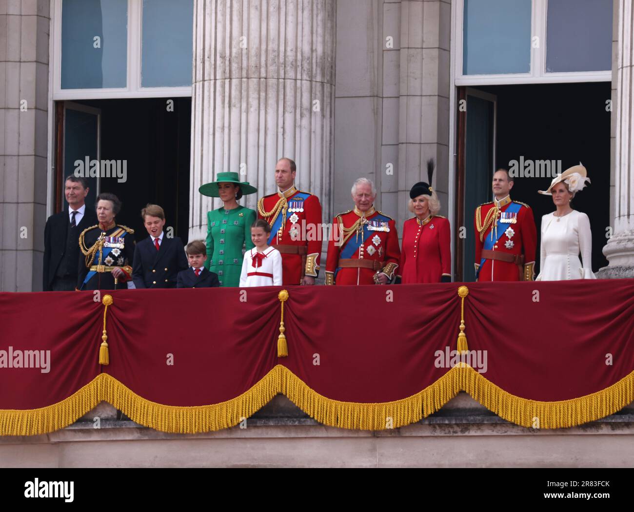 The Royal Family (from left), Vice-Admiral Timothy Laurence, Princess ...