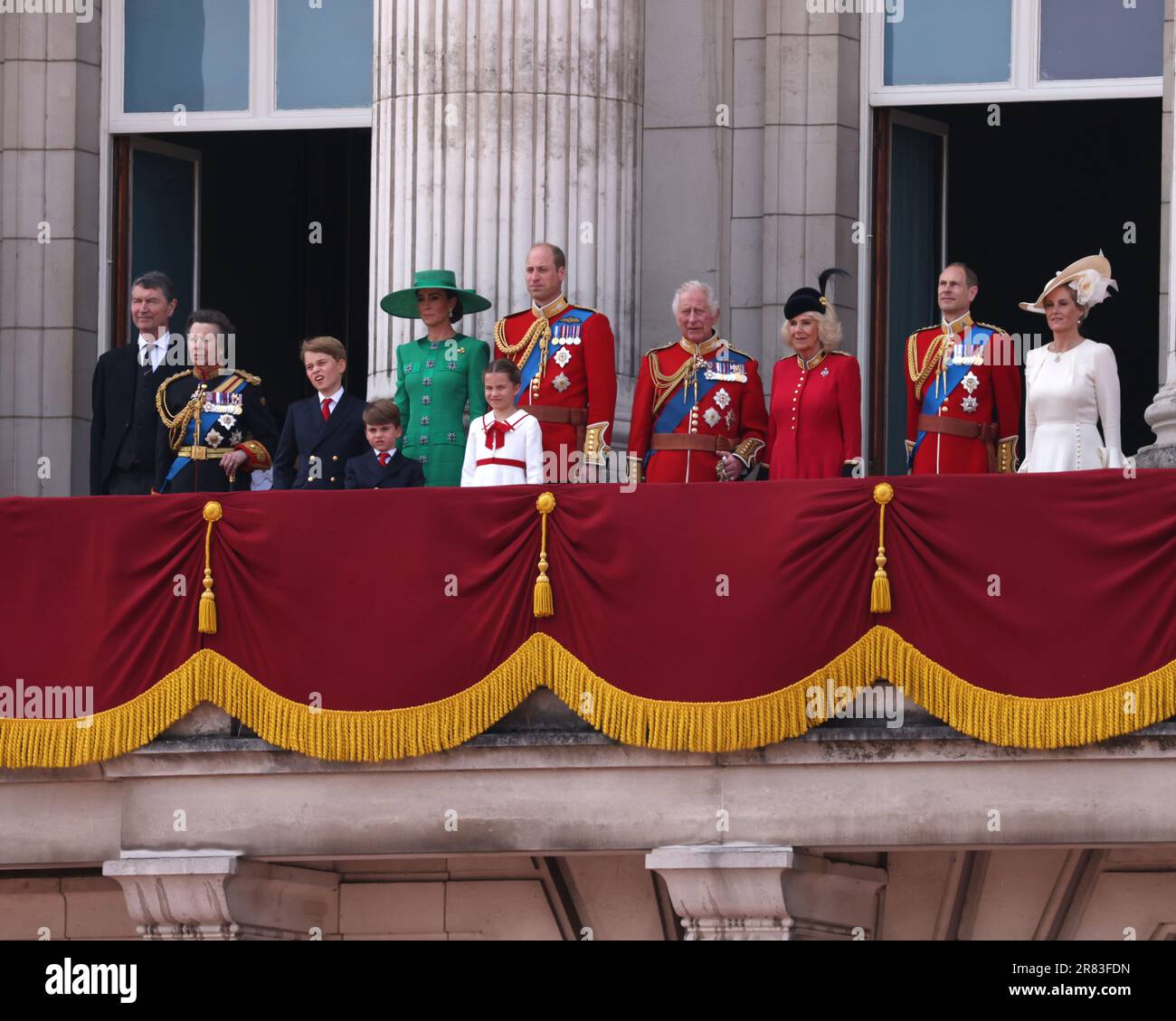The Royal Family (from left), Vice-Admiral Timothy Laurence, Princess ...