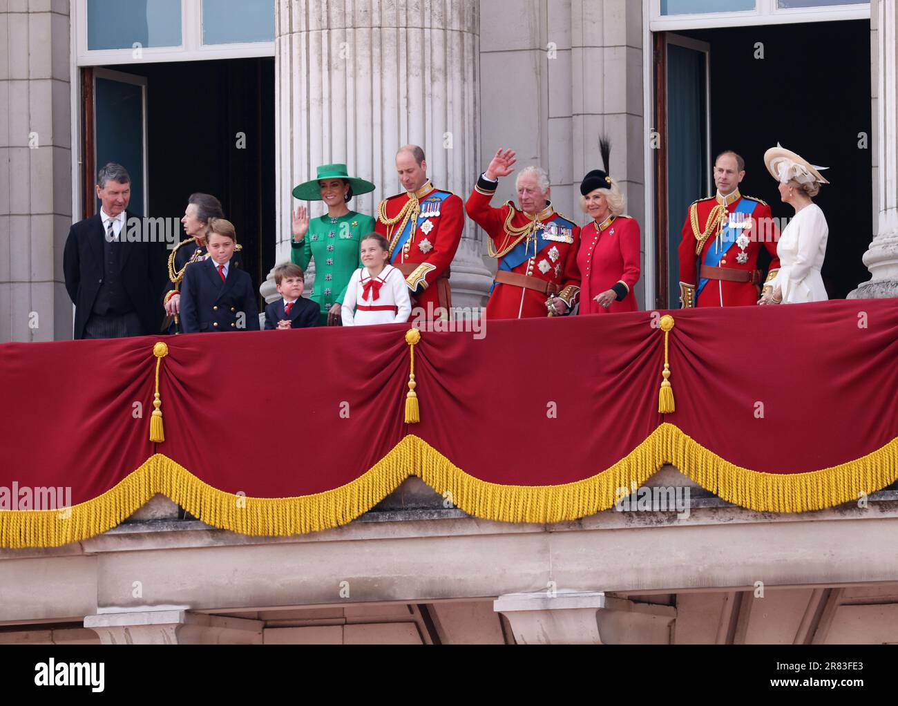 The Royal Family (from left), Vice-Admiral Timothy Laurence, Princess ...