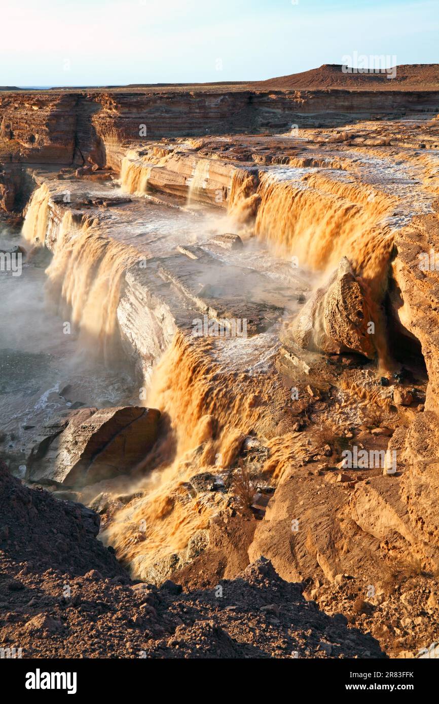 Grosse Wasserfaelle des Kleinen Colorado River, Leupp, AZ, USA Stock ...