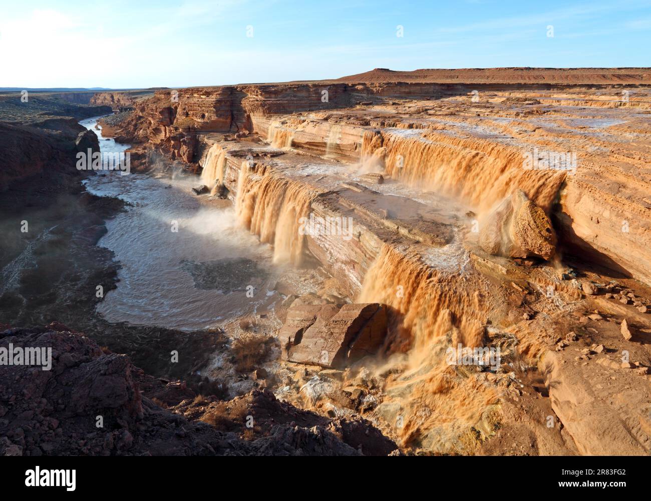 Grosse Wasserfaelle des Kleinen Colorado River, Leupp, AZ, USA Stock ...
