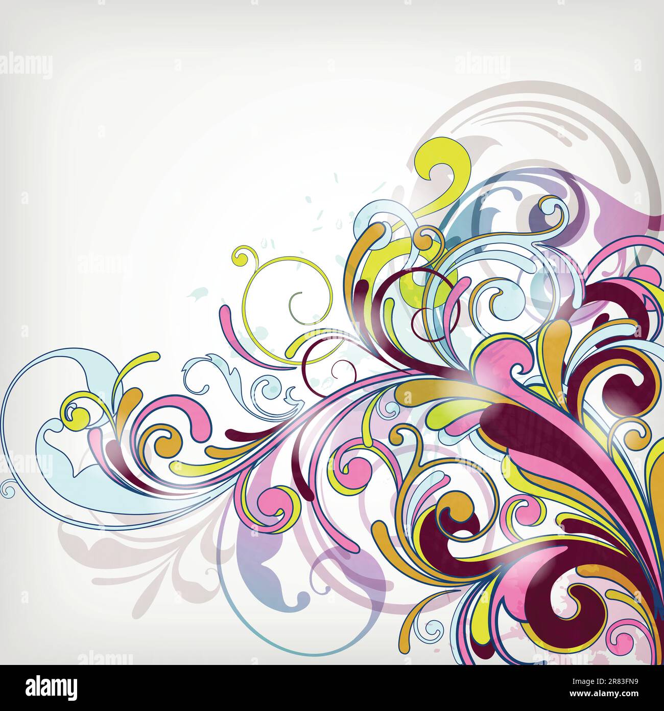 illustration drawing of floral background Stock Vector Image & Art - Alamy