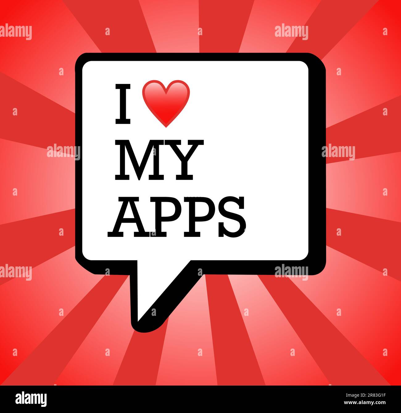 I love apps text in communication bubble background illustration ...