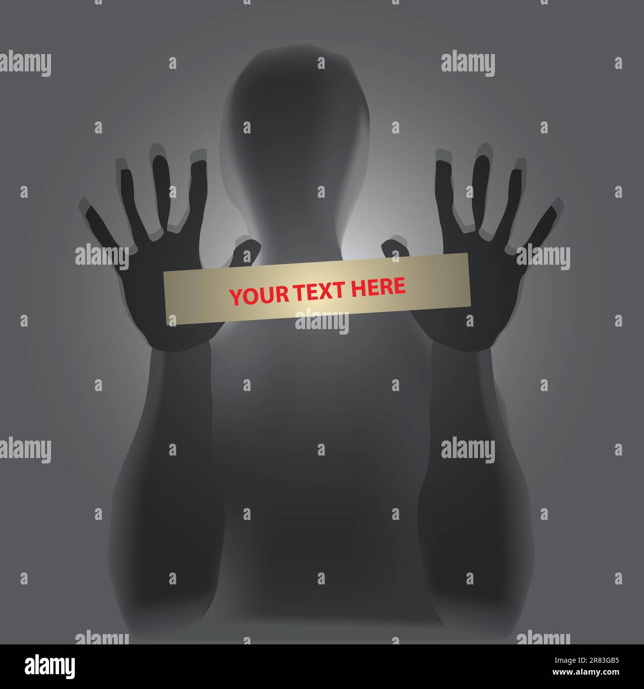 Mystical figure with a message in their hands. Vector illustration ...