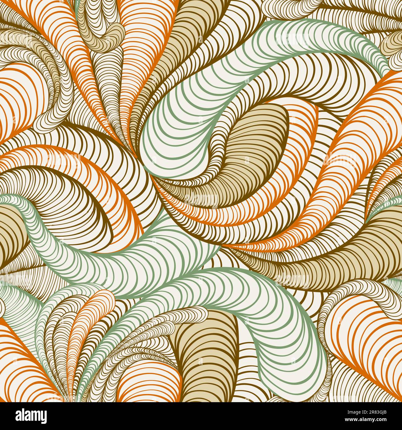 vector seamless funky background with abstract figures Stock Vector ...