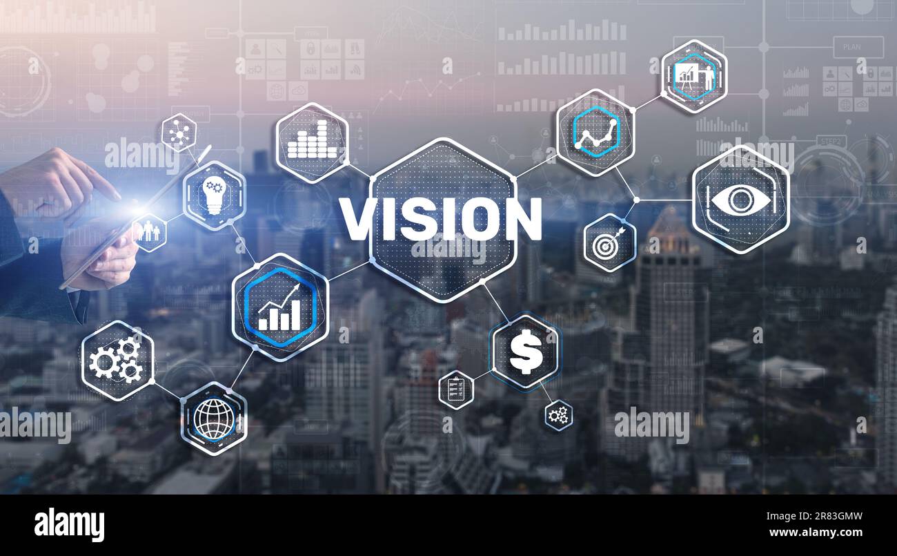 Vision Direction Future Business Inspiration Motivation Concept Stock ...