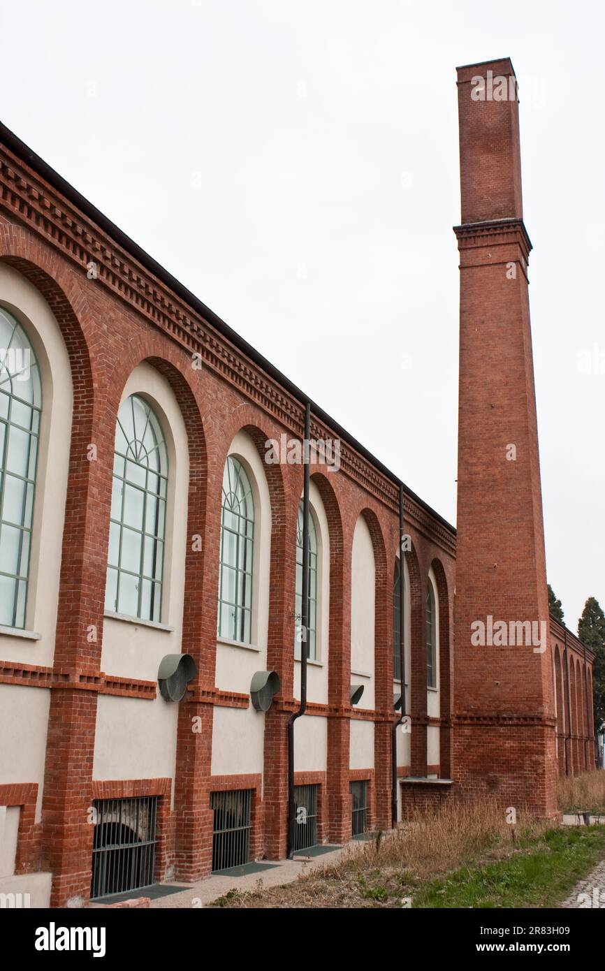 Old industrial complex, the textile building of an Italian factory ...