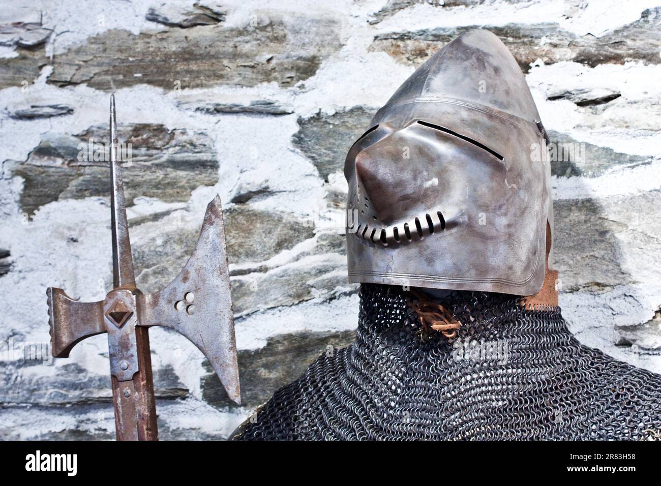 Detail of medieval armour, north Italy, Piemonte, XIV century Stock ...
