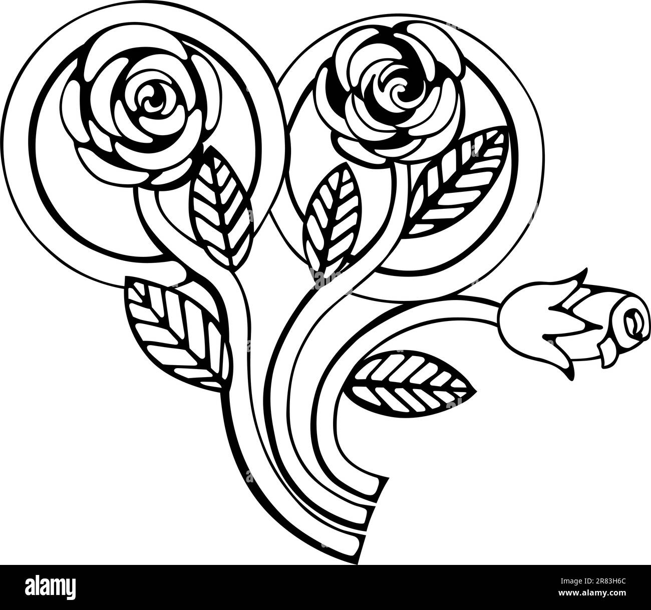 Bunch of flowers on stone Stock Vector Images - Alamy