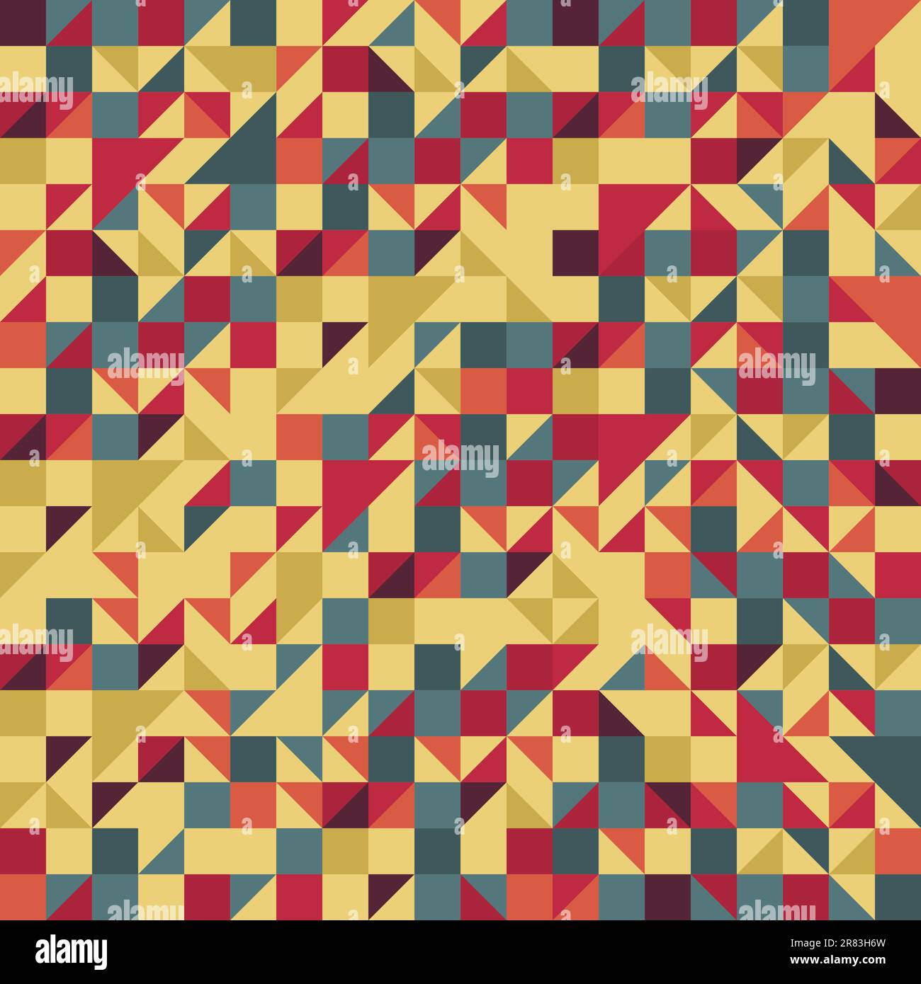 Geometric seamless pattern with triangles and squares Stock Vector ...