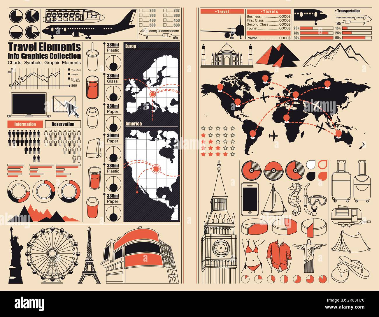 Travel and Holiday icons, vector info graphics Stock Vector Image & Art ...