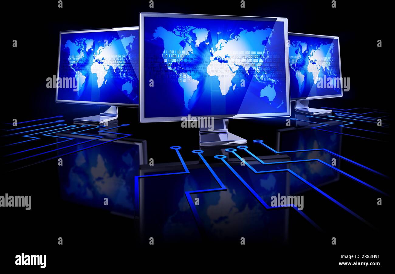 high resolution 3D rendering of a network concept Stock Photo - Alamy