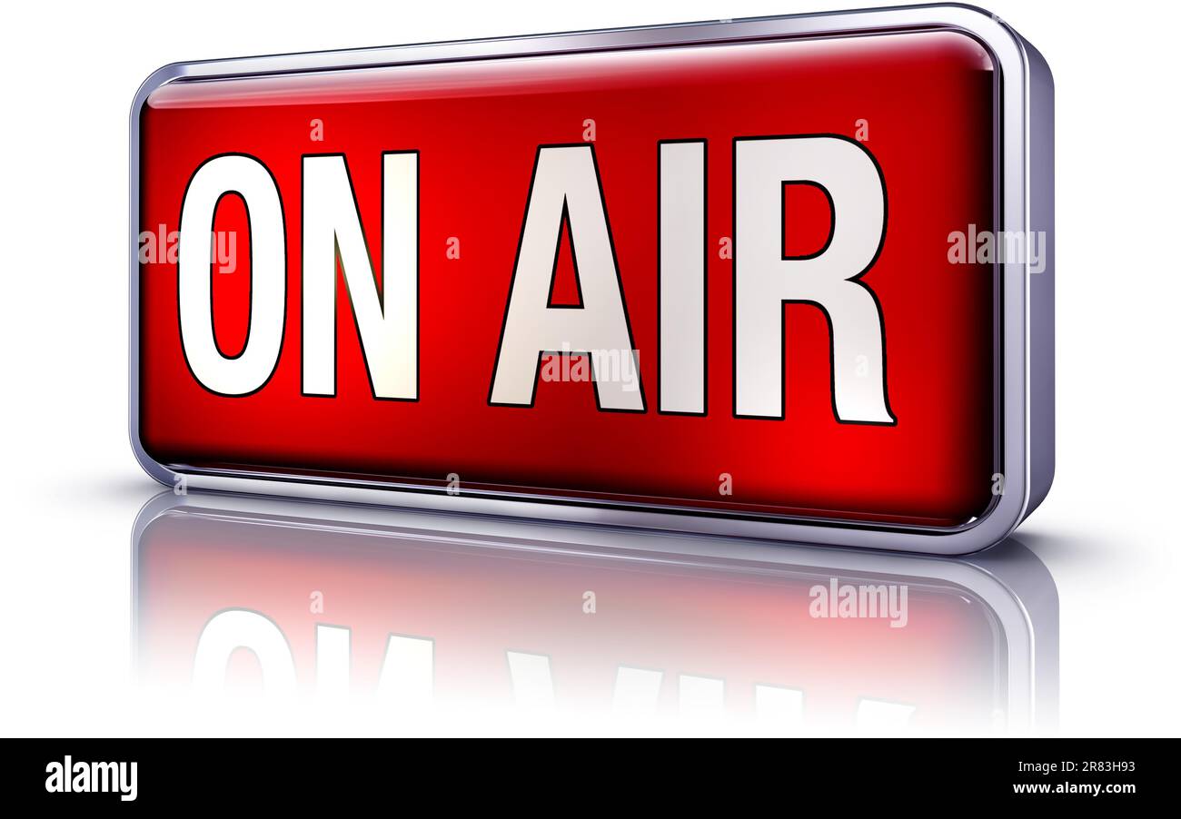 high resolution rendering of a on air icon Stock Photo - Alamy