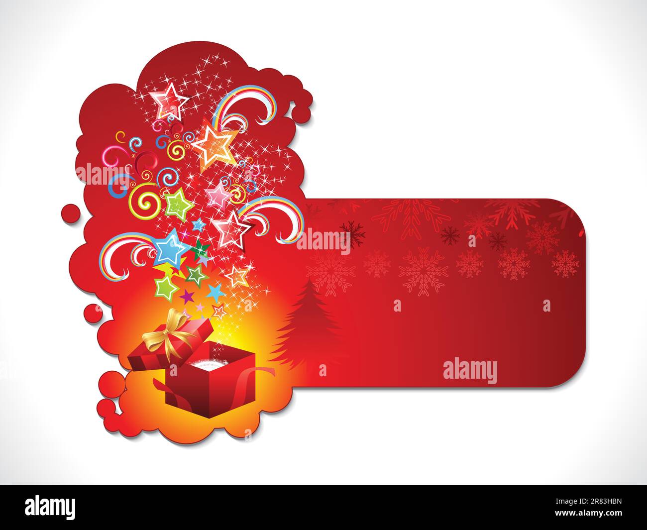 abstract artistic christmas sticker vector illustration Stock Vector ...