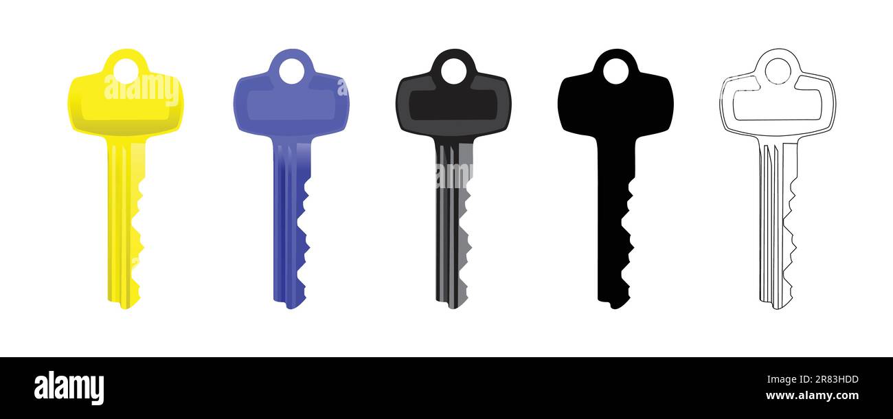 House key illustrations and silhouette isolated on white background ...