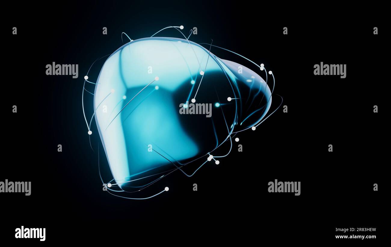 Abstract 3D view of the liver physiology Stock Photo - Alamy