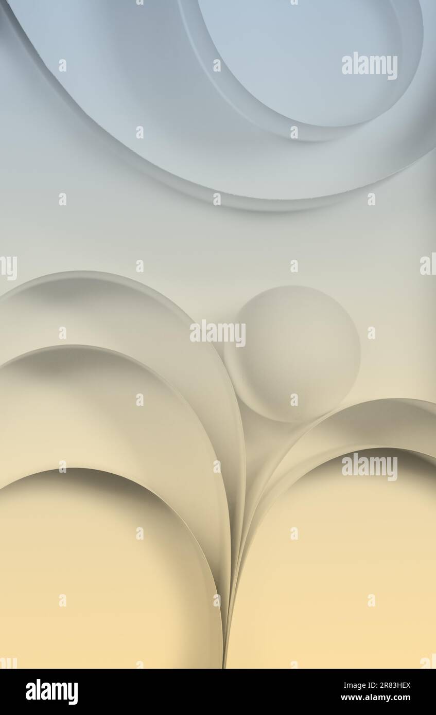 Abstract Still Life with Sphere and Curved Forms Stock Photo - Alamy