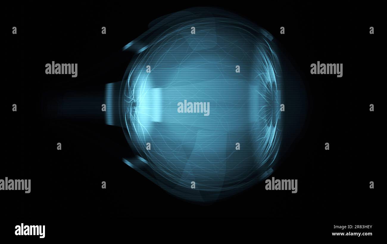 Abstract 3D xray eye anatomy Stock Photo - Alamy