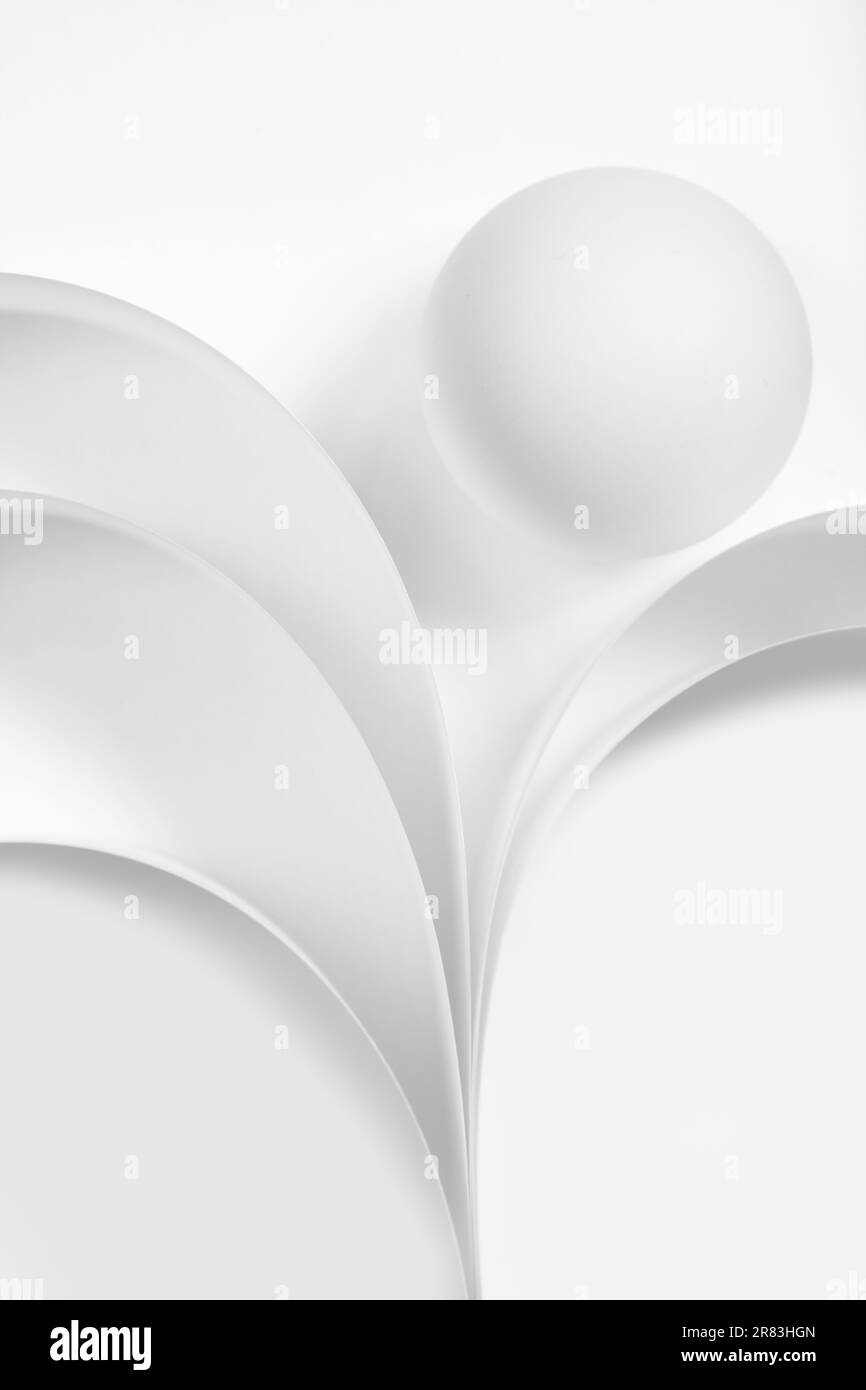Abstract Still Life with Sphere and Curved Forms Stock Photo - Alamy