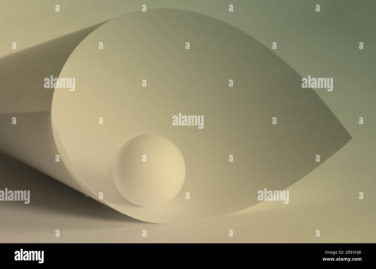 Abstract Still Life with Sphere and Curved Forms Stock Photo - Alamy