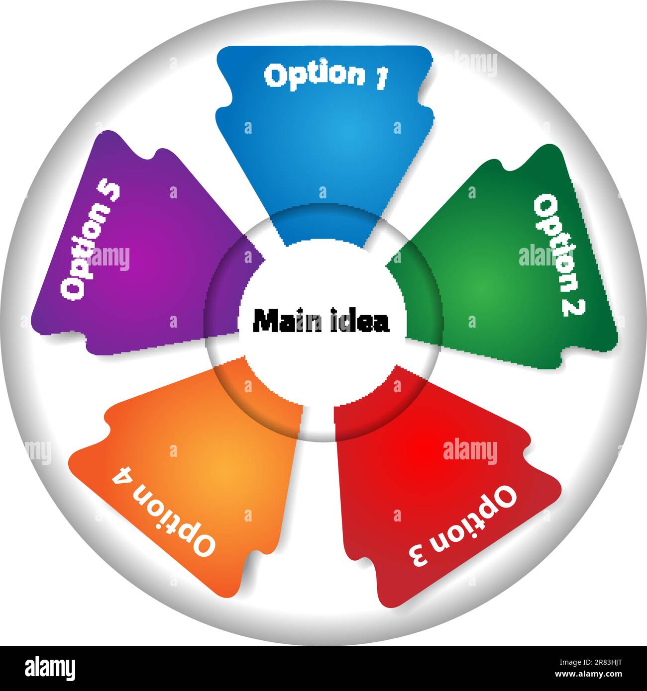 Concept of colorful option banner illustration for infographics, design ...