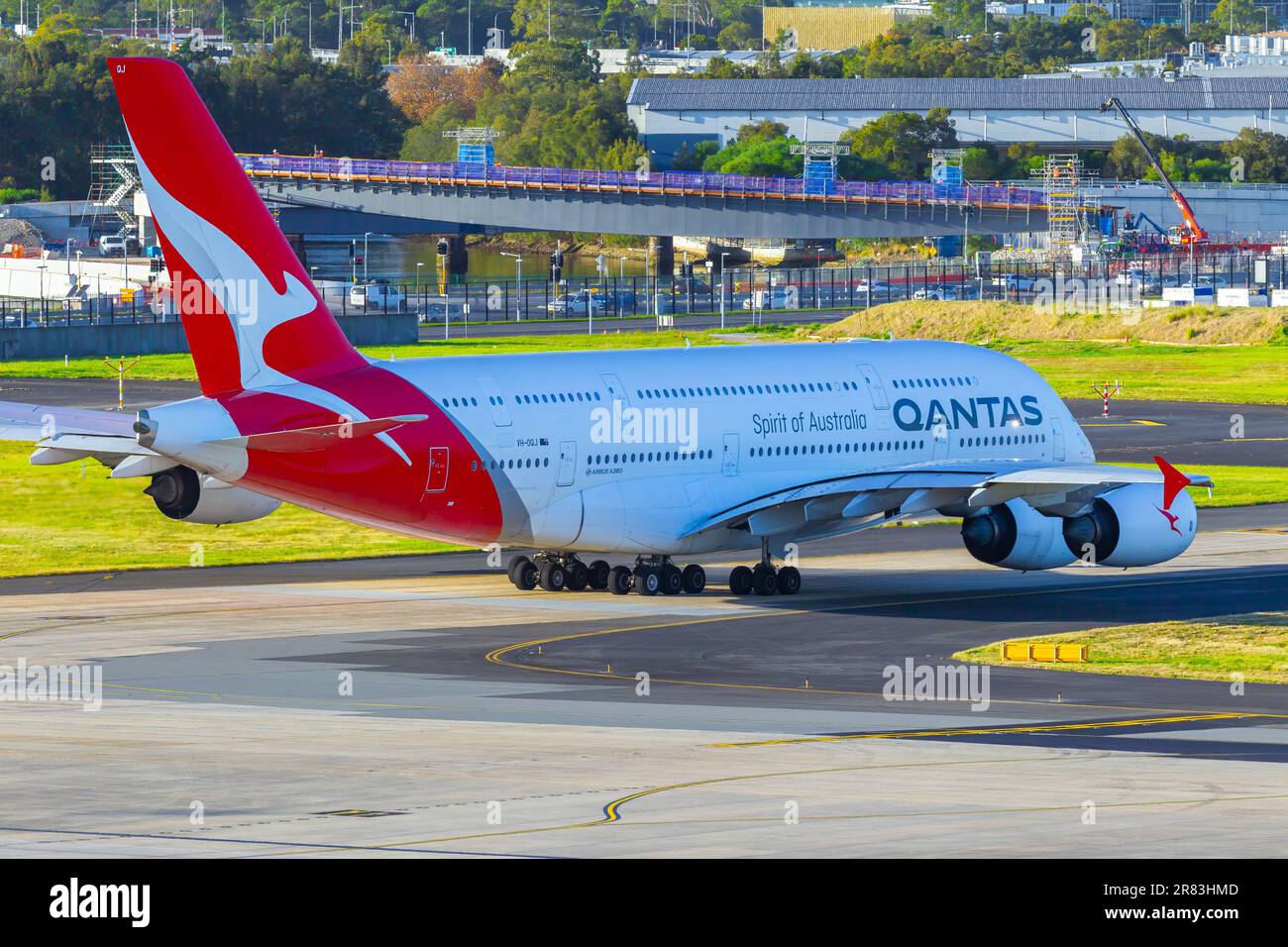 Construction of the Sydney Gateway seen from Sydney Airport in ...