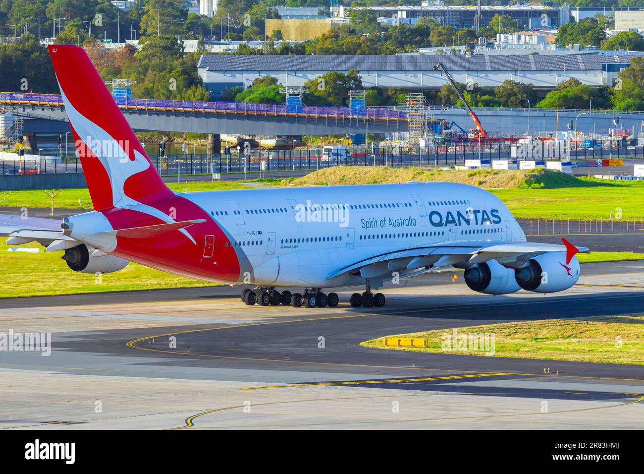 Construction of the Sydney Gateway seen from Sydney Airport in ...