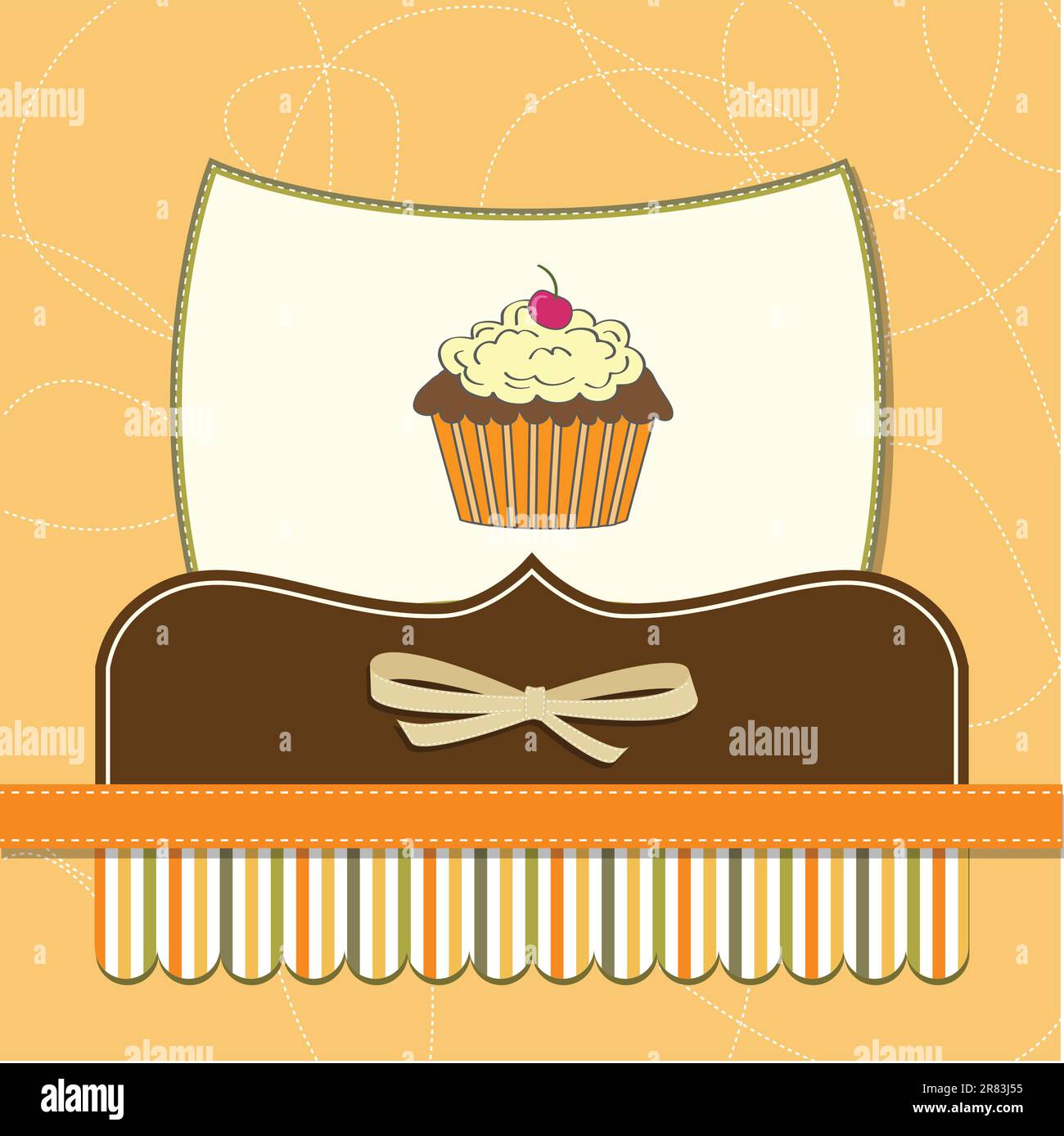 Chocolate love cupcake Stock Vector Images - Alamy