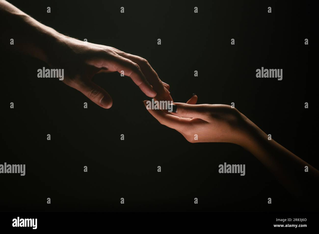 Hands at the time of rescue. Friendly handshake, friends greeting ...
