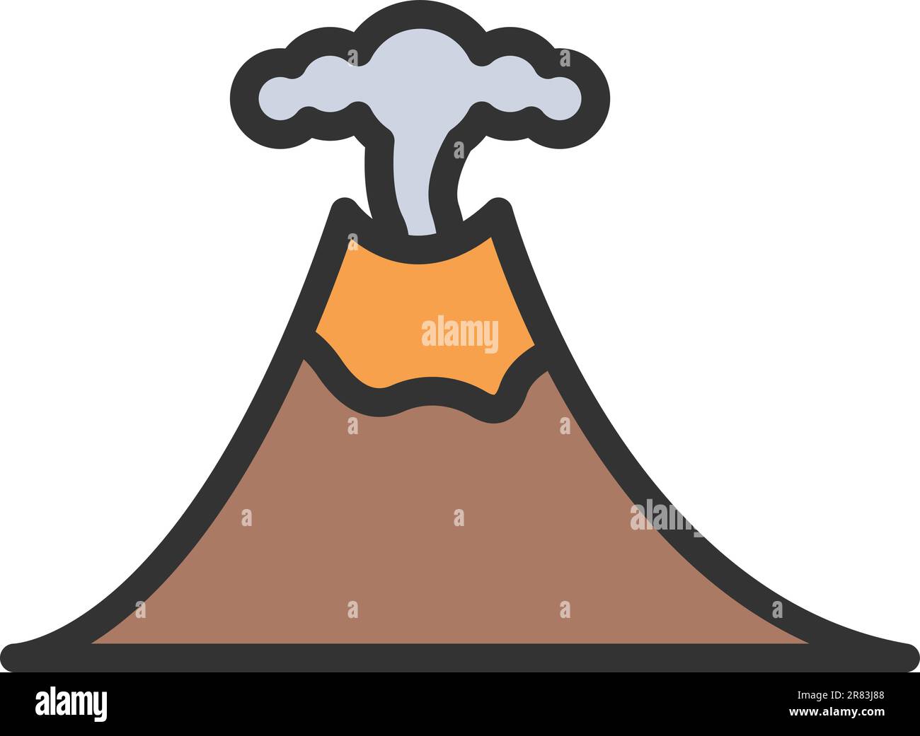Volcano icon vector image Stock Vector Image & Art - Alamy