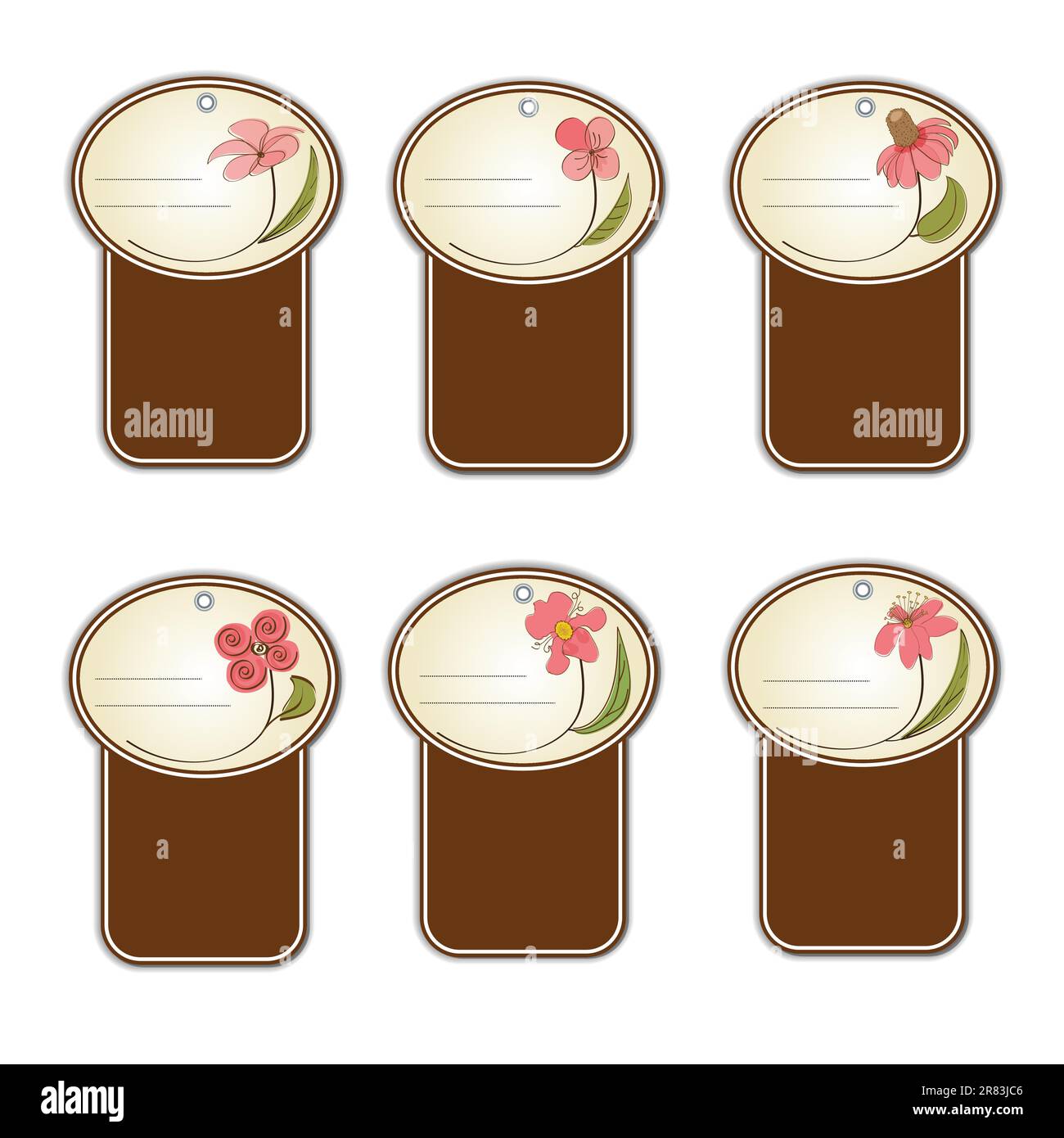 floral labels set Stock Vector Image & Art - Alamy