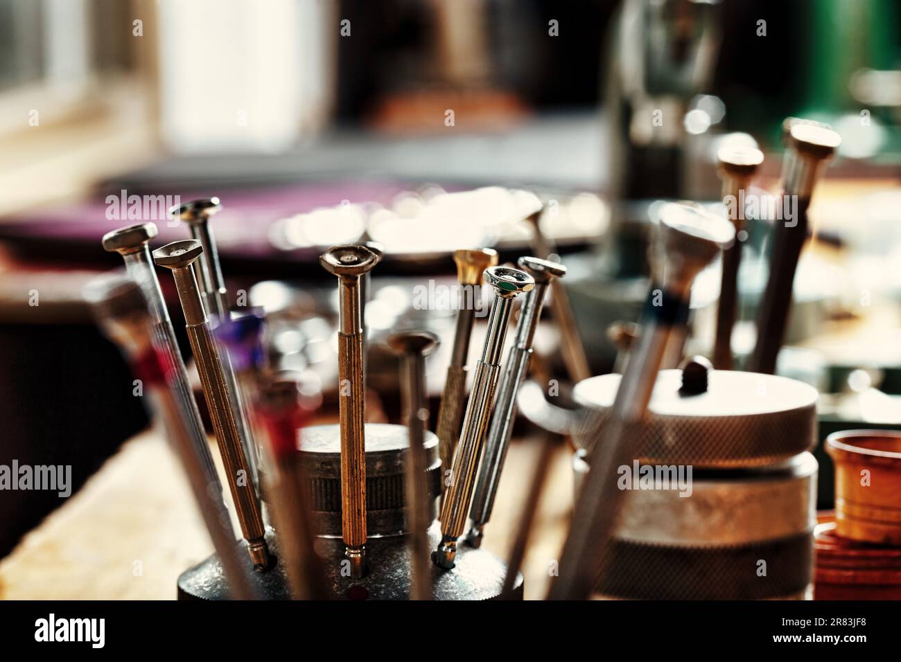 Horological precision meets aesthetic in an artisan's table full of ...