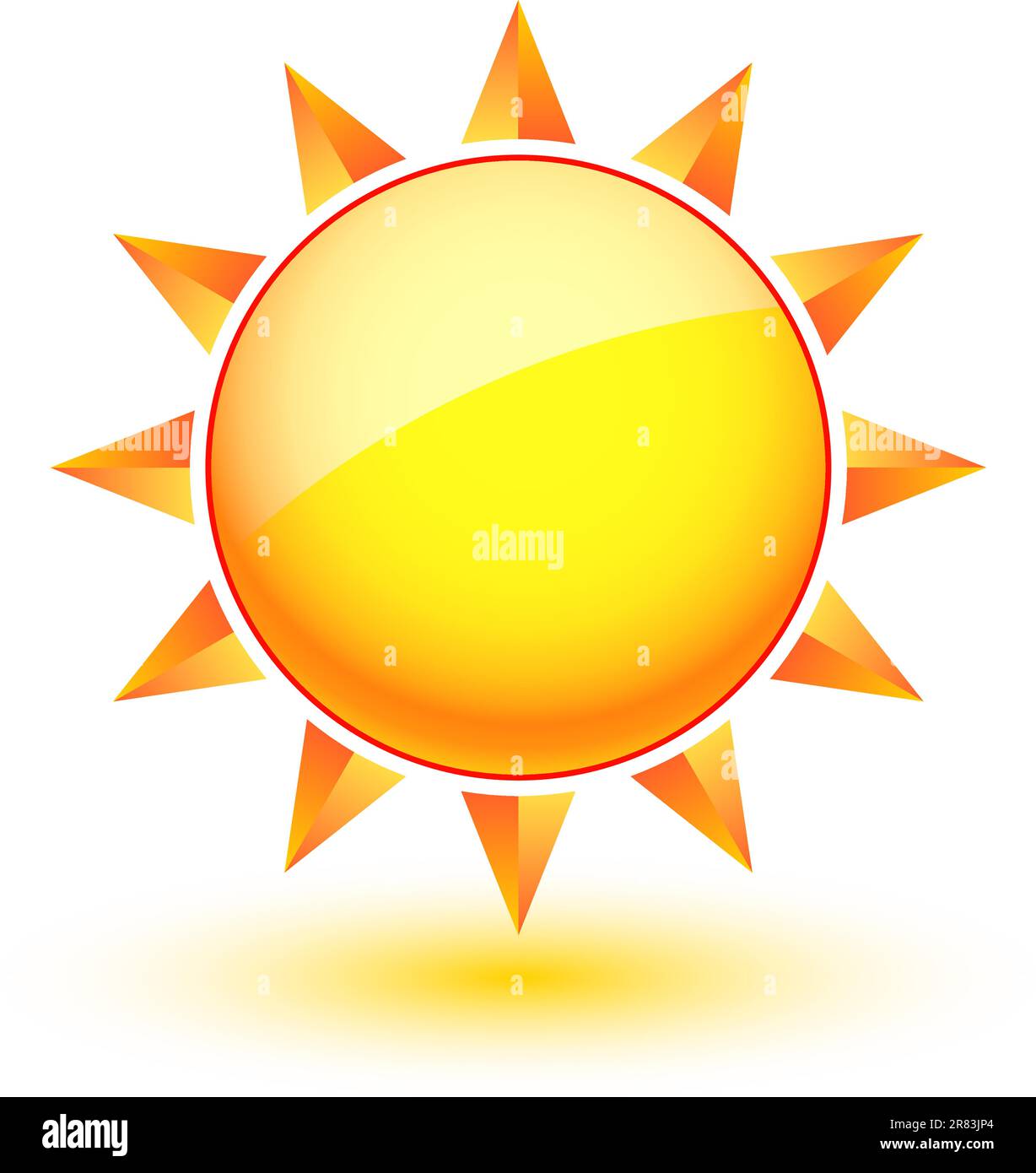Sun icon. Illustration on white background for Web-design Stock Vector ...