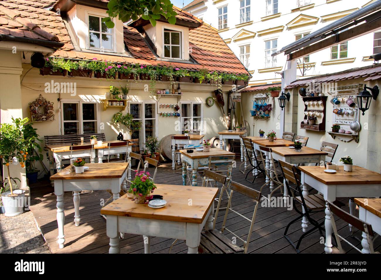 Cozy Restaurant in Prague, Czech Republic Stock Photo - Alamy