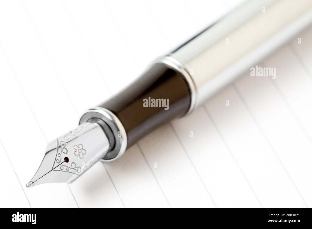 Fountain writing pen on a white background Stock Photo - Alamy