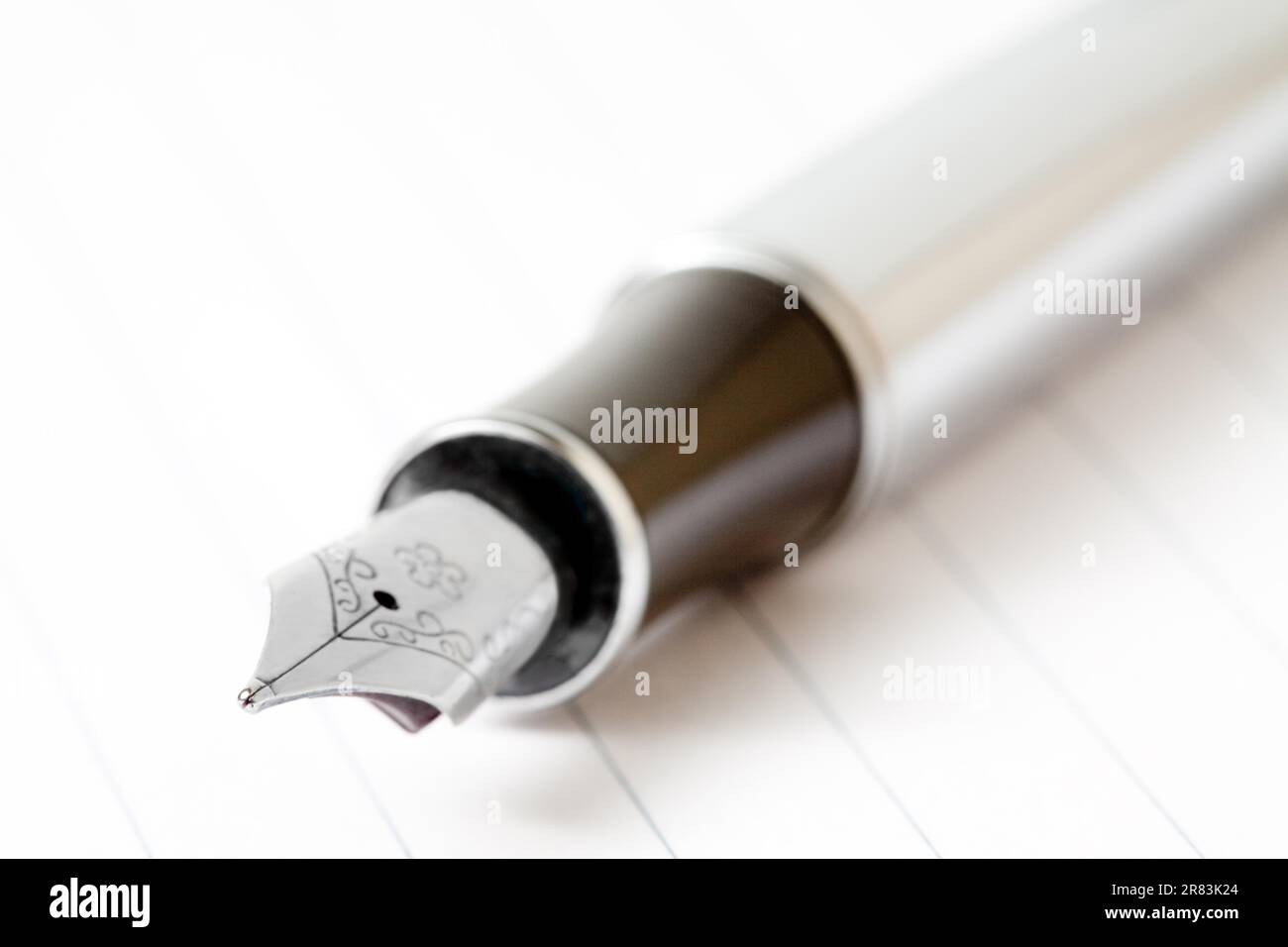 Fountain writing pen on a white background Stock Photo - Alamy