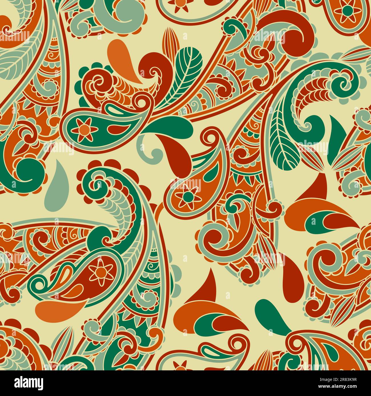 vector seamless paisley pattern, fully editable eps 8 file with ...