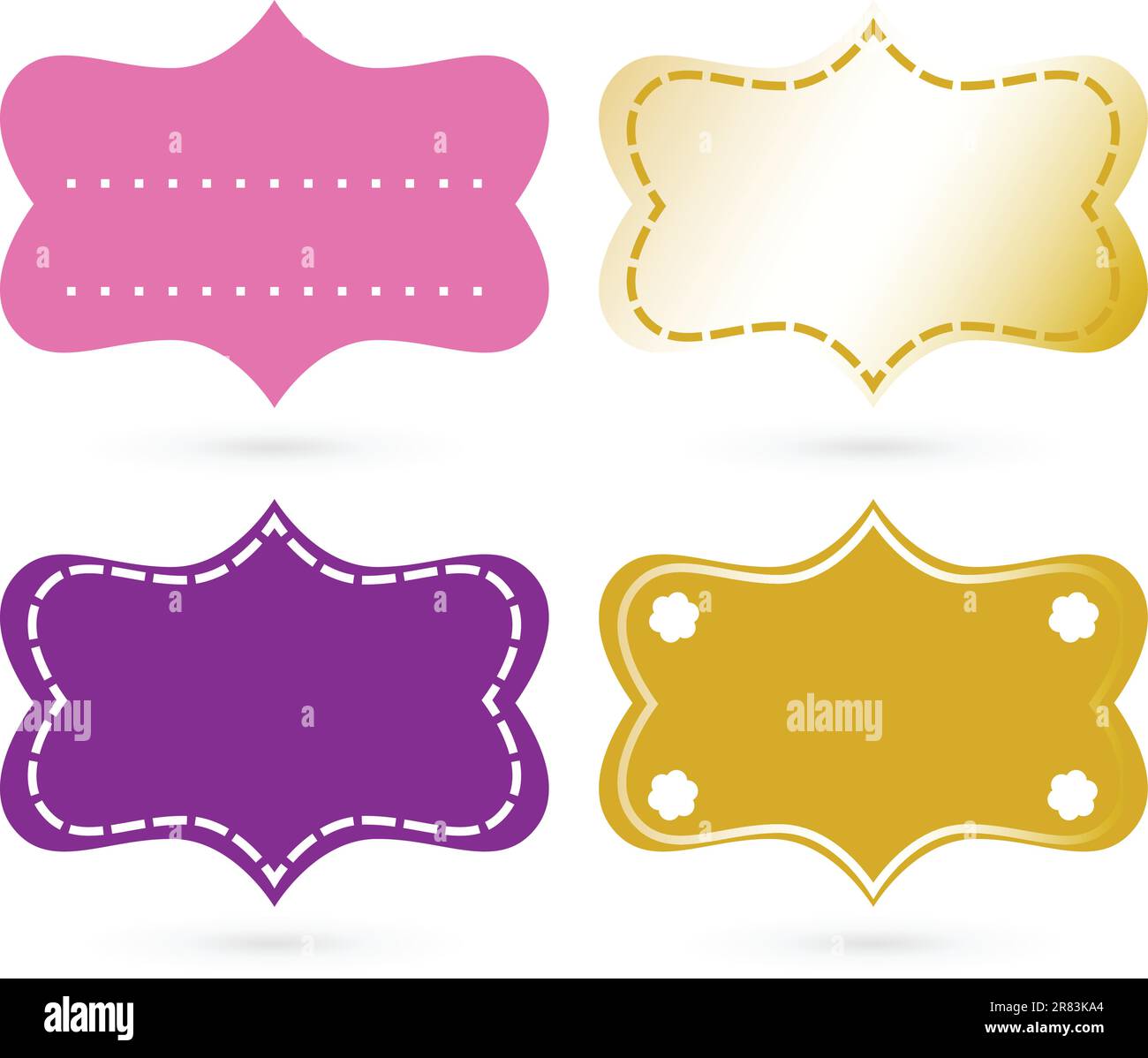 Ornamental tags or banners. Vector Illustration Stock Vector Image ...