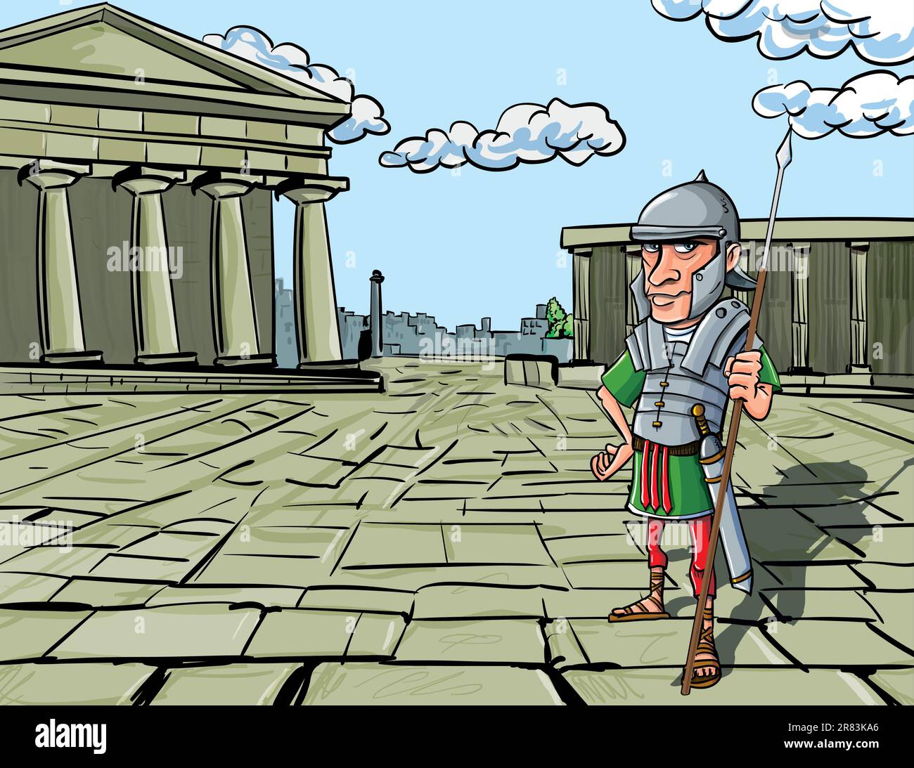 Cartoon roman soldier hi-res stock photography and images - Alamy
