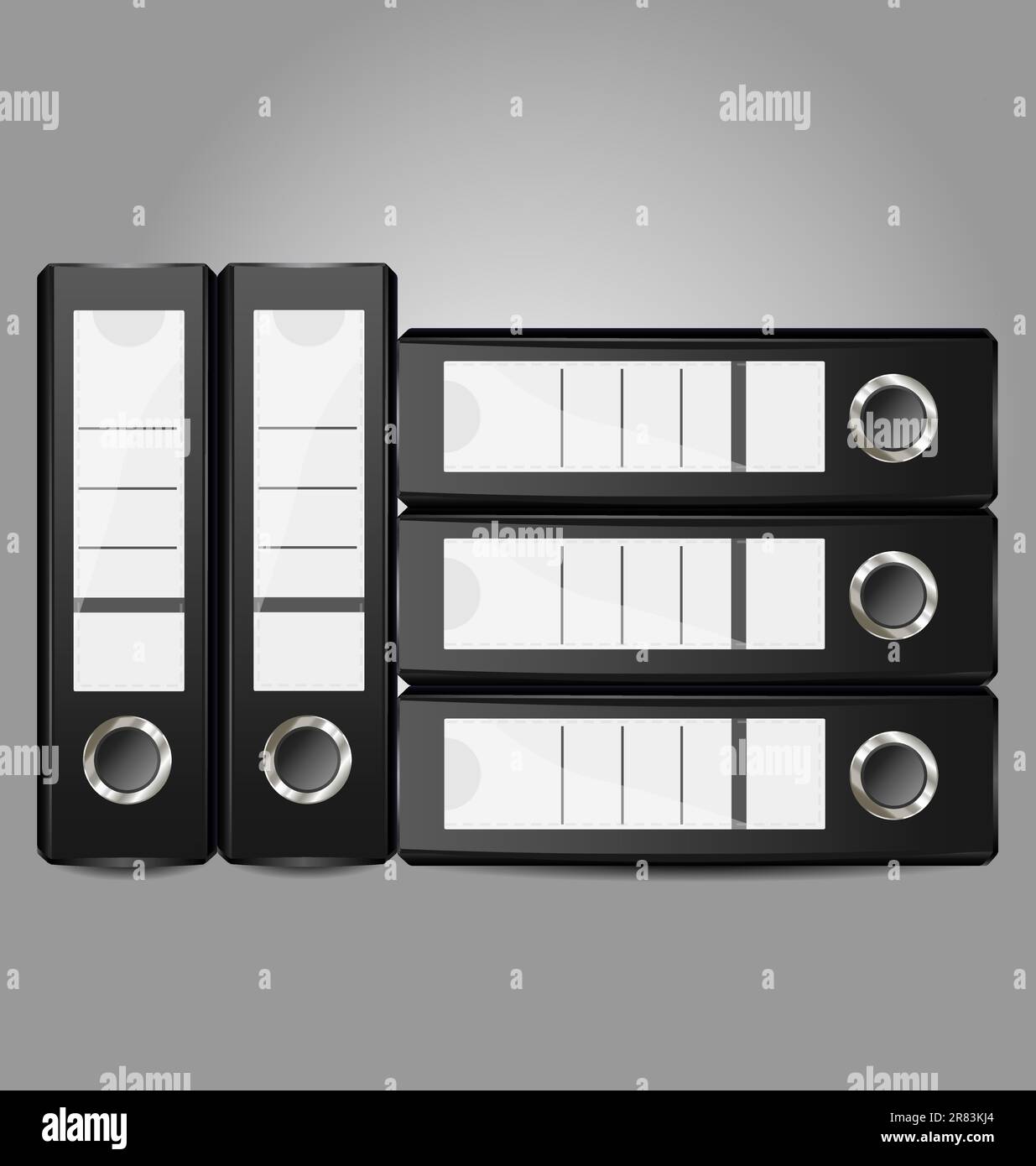 A vector set of elegant document (paper, photo etc.) binders made in ...