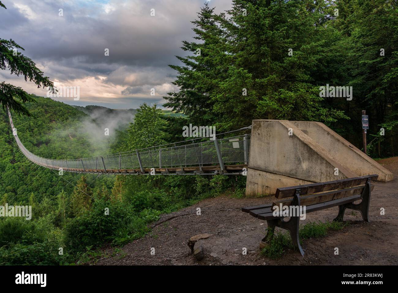 Geierlay footbridge hi-res stock photography and images - Alamy
