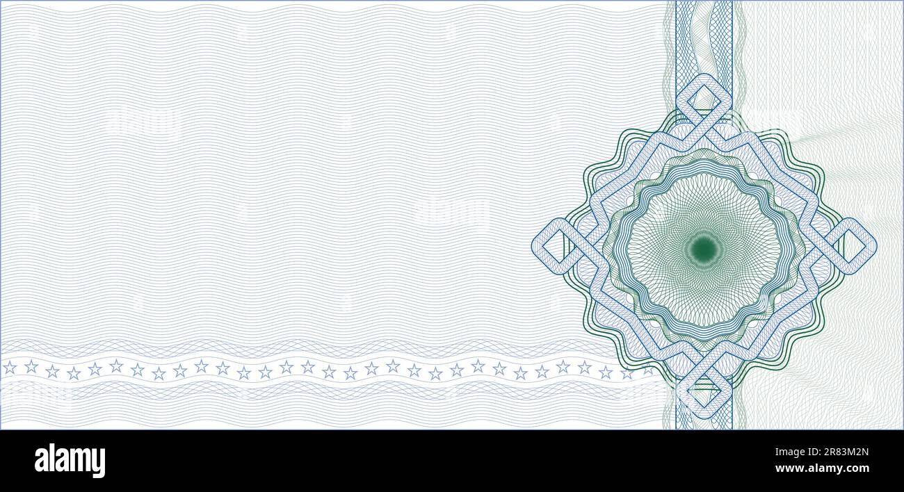 Secured Guilloche Background for Gift Certificate, Voucher or Banknote ...