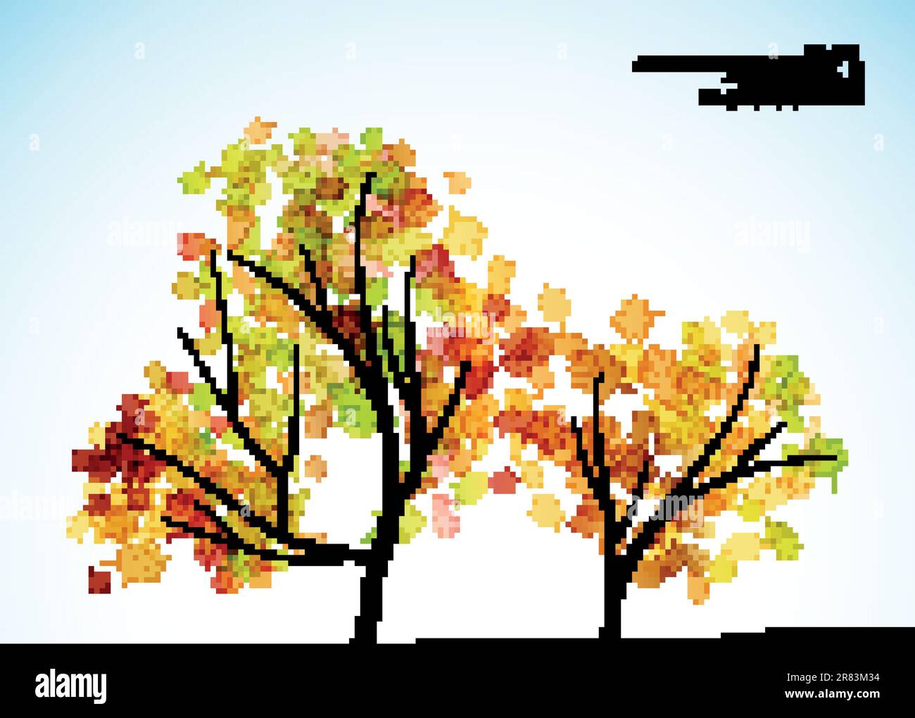 autumn tree background Stock Vector Image & Art - Alamy