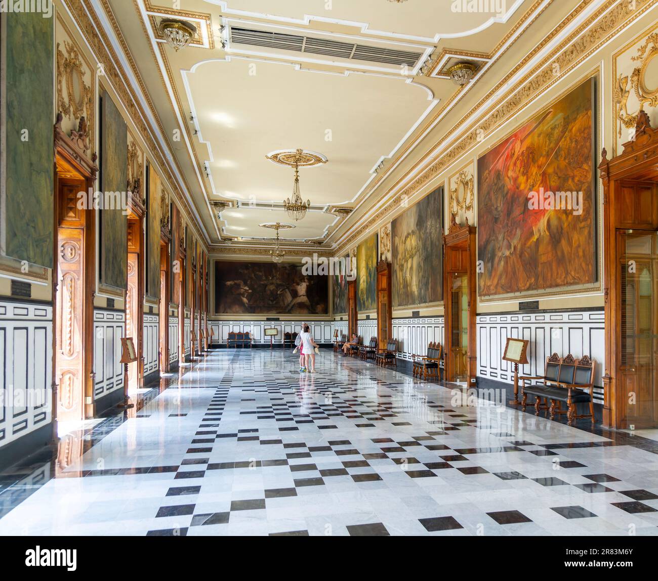 Historic hall with paintings by Fernando Castro Pacheco, Palacio de ...
