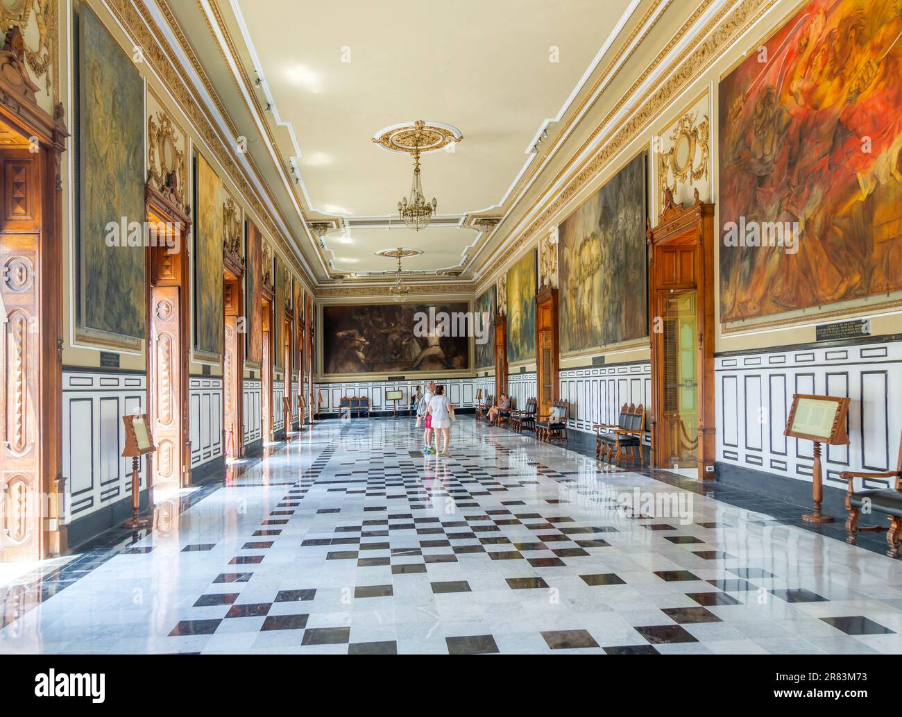 Historic hall with paintings by Fernando Castro Pacheco, Palacio de ...